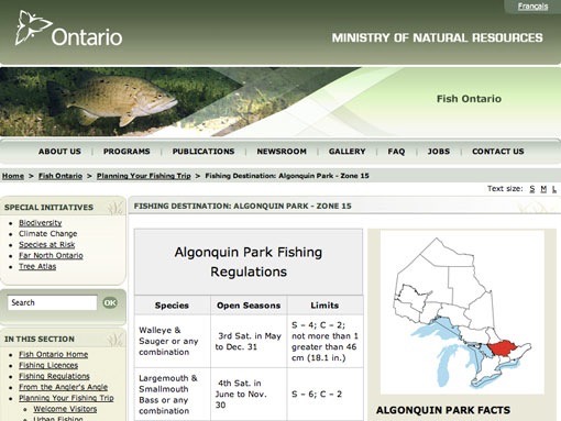 Fishing | Mark's Algonquin Park blogging page