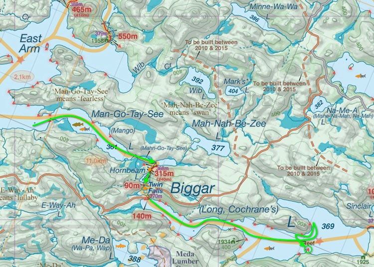 Trip-log#57 - Day 1 - A long day in to Biggar Lake